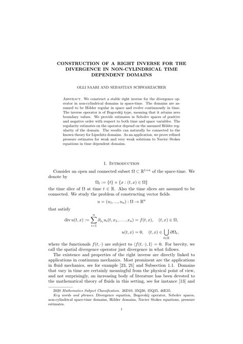 pdf construction of a right inverse for the divergence in non cylindrical time dependent domains