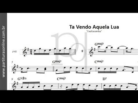 Ta Vendo Aquela Lua Exaltasamba Partitura YouTube
