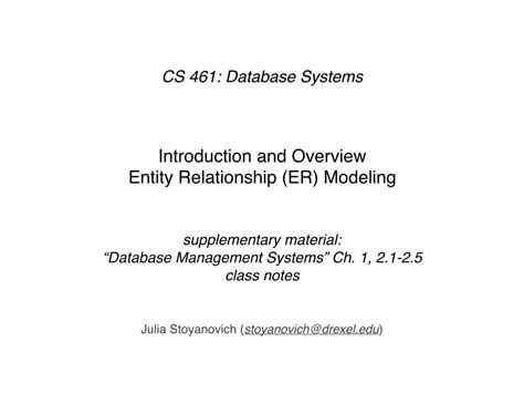 PDF Introduction And Overview Entity Relationship ER Modelingjulia