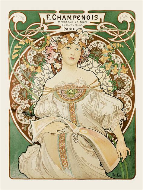 Reverie 1898 Alphonse Mucha Art Nouveau Advertising Wall Art Poster Print