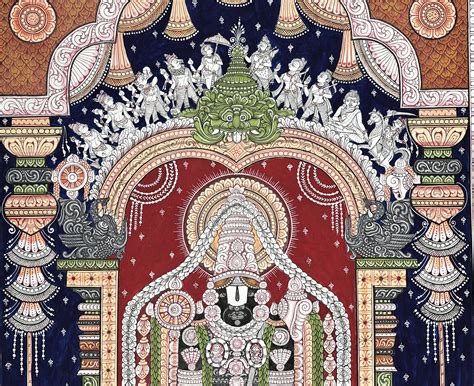 23 X 39 Large The Divine Lord Venkateshwara Along With Kirtimukha