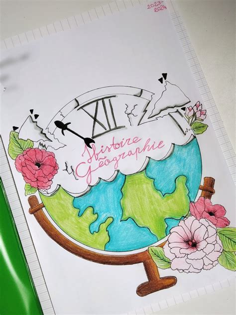 Page de garde histoire géo Dessin de couverture Couvertures de