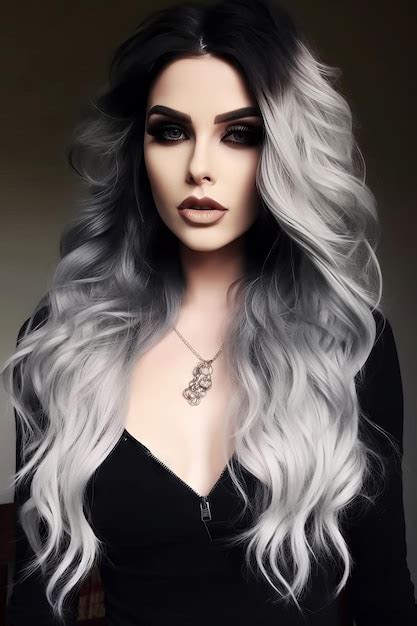 Premium AI Image The Face Of A Woman With Grey Hair