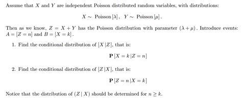 solved assume that x and y are independent poisson