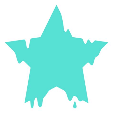 Design PNG E SVG De Estrela Azul petróleo Tinta Pingando Para Camisetas