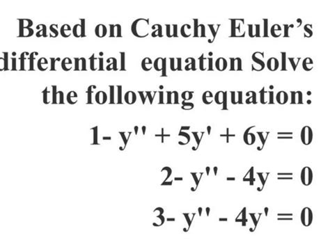 solved based on cauchy euler s differential equation solve