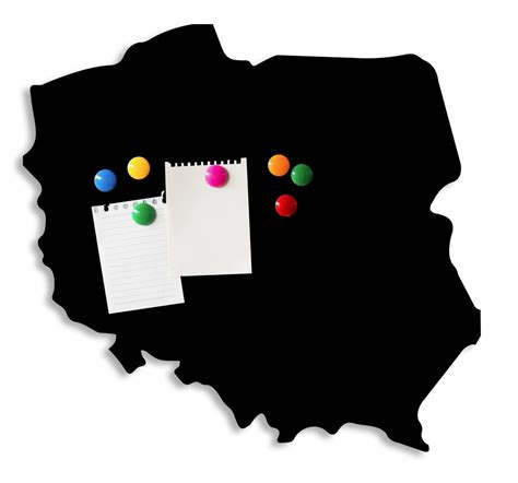 Tablica Mapa Polski X Cm Na Magnesy Czarny Por Wnaj Ceny Allegro Pl