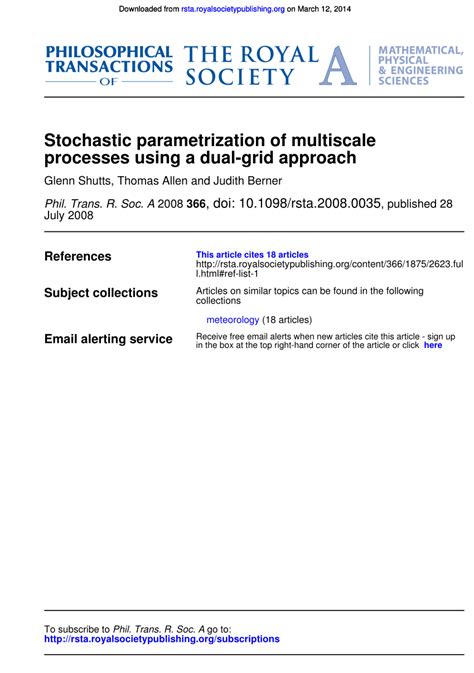 pdf stochastic parametrization of multiscale processes using a dual grid approach