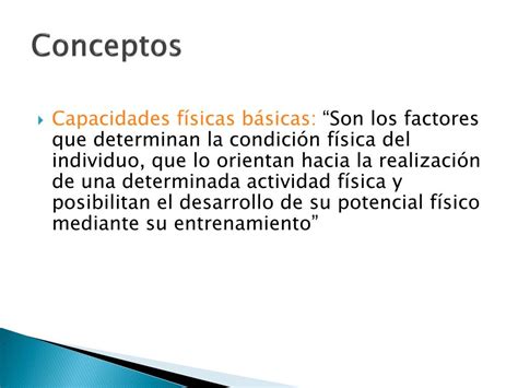 PPT LAS CAPACIDADES FÍSICAS BÁSICAS PowerPoint Presentation free