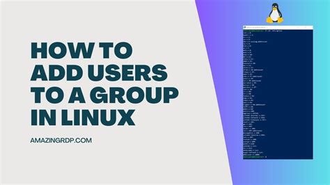 How To Add Users To A Group In Linux Youtube