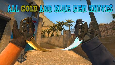 Every Blue Gem And Gold Knife CSGO YouTube