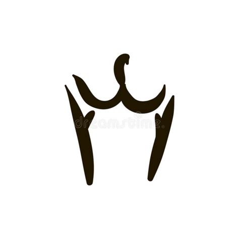 Ejemplo Del Icono De La Vagina De La Mujer Del Vector En El Fondo