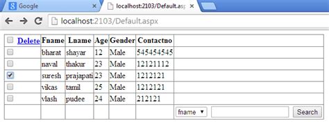 delete multiple and search record in gridview control using checkbox in my xxx hot girl