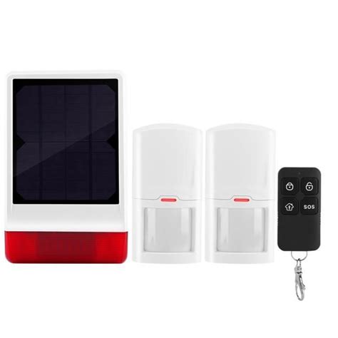 Cikonielf Système d alarme solaire sans fil Système d alarme de