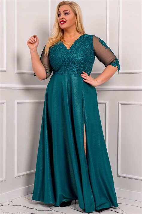Carmen rękaw 3 4 suknia wieczorowa plus size 15752817784 Allegro pl