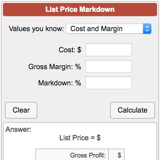 Find The Markdown Percent Calculator