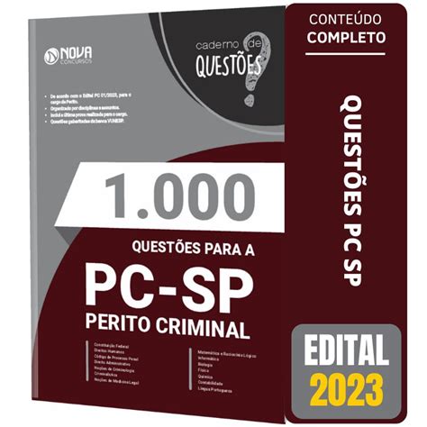 Livro Questões Gabaritadas PC SP 2023 Perito Criminal Solução