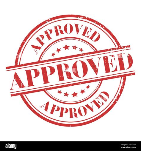 Approved Round Vector Icon Grunge Design Approved Stamp Label