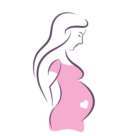 una mujer embarazada vector ilustración chica embarazada con pelo