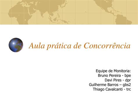 PPT Aula prática de Concorrência PowerPoint Presentation free