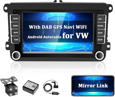 CAMECHO Android Autoradio 2 Din mit DAB GPS Navi für VW Golf 5 Golf 6