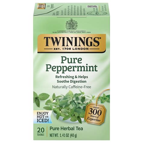 Twinings Pure Peppermint Individually Wrapped Tea Bags Count Pack