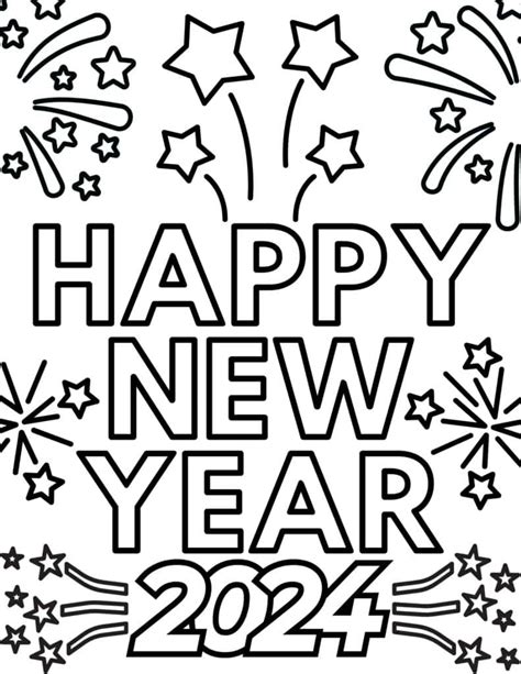 New Years Coloring Pages 2024 Printable Free Ebony Geralda