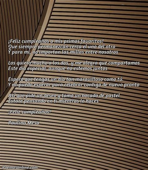 5 Mejores Poemas de Cumpleaños para Primos Poemas Online
