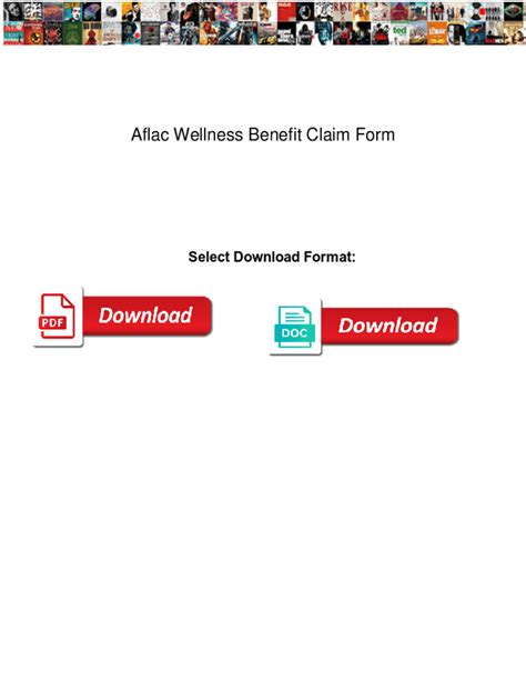 Fillable Online Aflac Wellness Benefit Claim Form Aflac Wellness