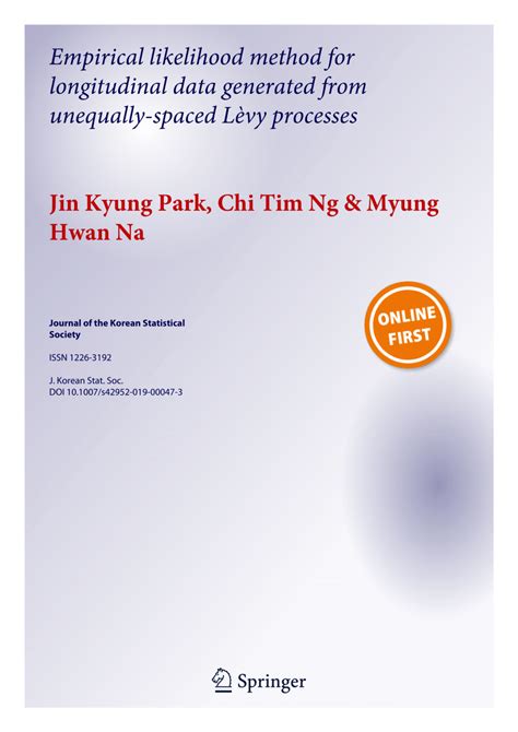 pdf empirical likelihood method for longitudinal data generated from unequally spaced lèvy