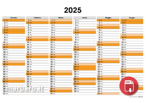 Agenda 2025 Mensile In PDF Stampabile