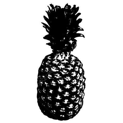 Pineapple Illustration Clipart Hd PNG Detailed Grunge Illustration Of