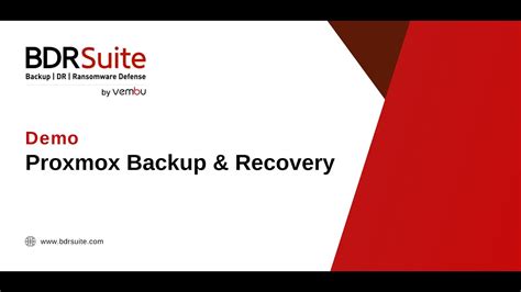 How To Backup And Restore Proxmox Virtual Machines BDRSuite Demo