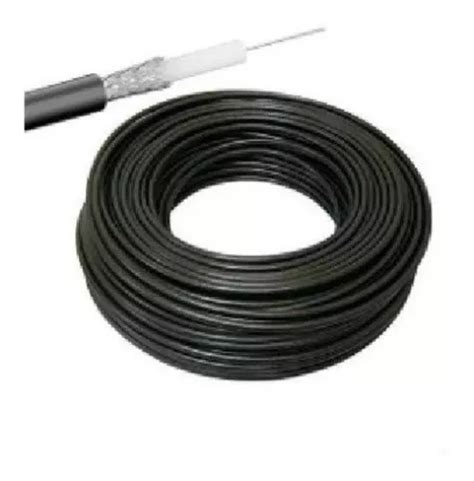 Cabo Coaxial Rg Mensageiro Cor Preto Metros Parcelamento
