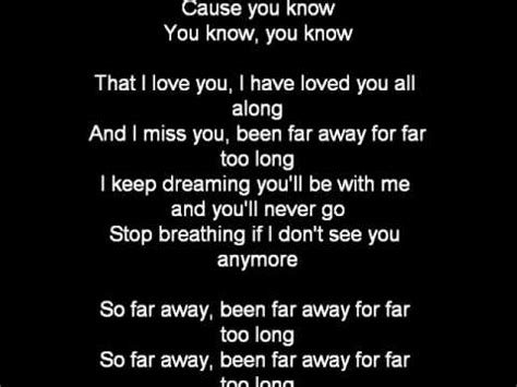 Nickelback Far Away Lyrics Youtube