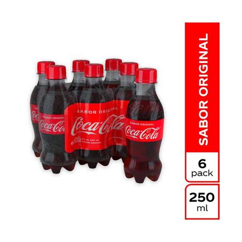 Bebida Gaseosa Coca Cola Sabor Original Pet X 250ml X 6 Unidades La