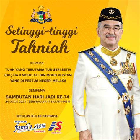 Selamat Menyambut Ulang Tahun Kelahiran Ke Kepada Tun Seri Setia Dr