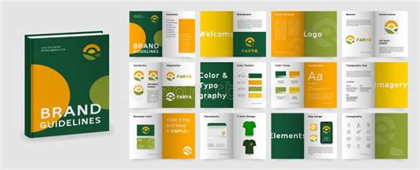 Green And Orange Brand Guidelines Template Brand Manual Presentation