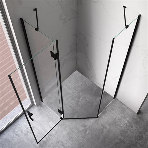 Kabina Prysznicowa pięciokątna KZ10B CZARNA BLACK 90x90cm
