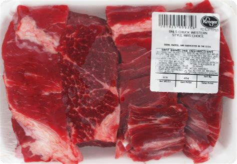 Beef Choice Country Style Boneless Chuck Ribs 4 Per Pack 1 Lb Kroger