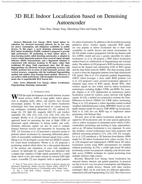 pdf 3 d ble indoor localization based on denoising autoencoder