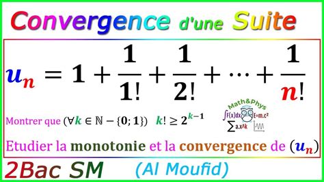 Les Suites Numériques Suite Convergente 2 Bac SM Exercice 12