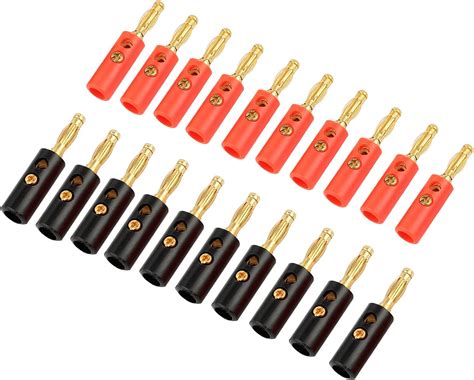 RUNCCI YUN 10 Pz Spina A Banana Da 4 Mm Connettore Per Cavo Audio Per