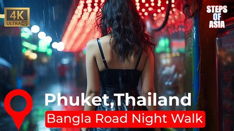 Rainy Bangla Road Nightlife Walking Tour Of Patong Thailand In K