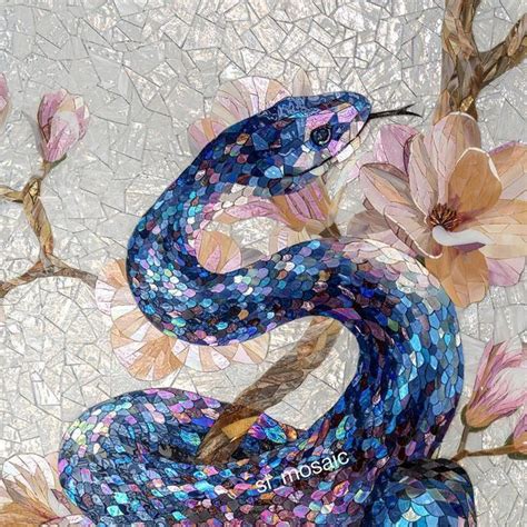 SI MOSAIC MANUFACTORY МОЗАИКА on Instagram Синяя Змея si mosaic