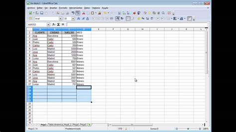 Libreoffice Calc Tablas Dinamicas O Piloto De Datos YouTube