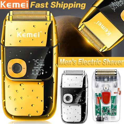Kemei máquina de cortar cabelo barbeador elétrico para navalha de homem