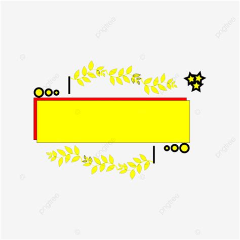 Yellow Text Box Border Frame Vector Yellow Text Box Border PNG And