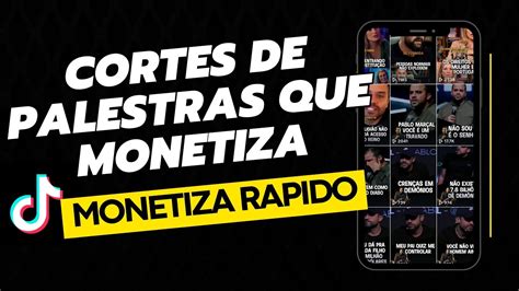 COMO MONETIZAR NO TIK TOK CORTES DE PALESTRAS YouTube