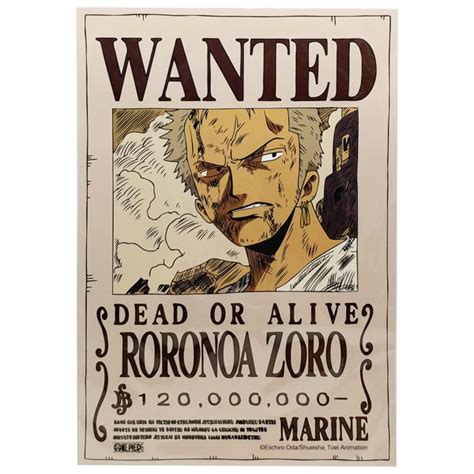 Poster One Piece Lệnh Truy Nã Zoro Siêu Thị Sách Tiện Ích Nhân Văn